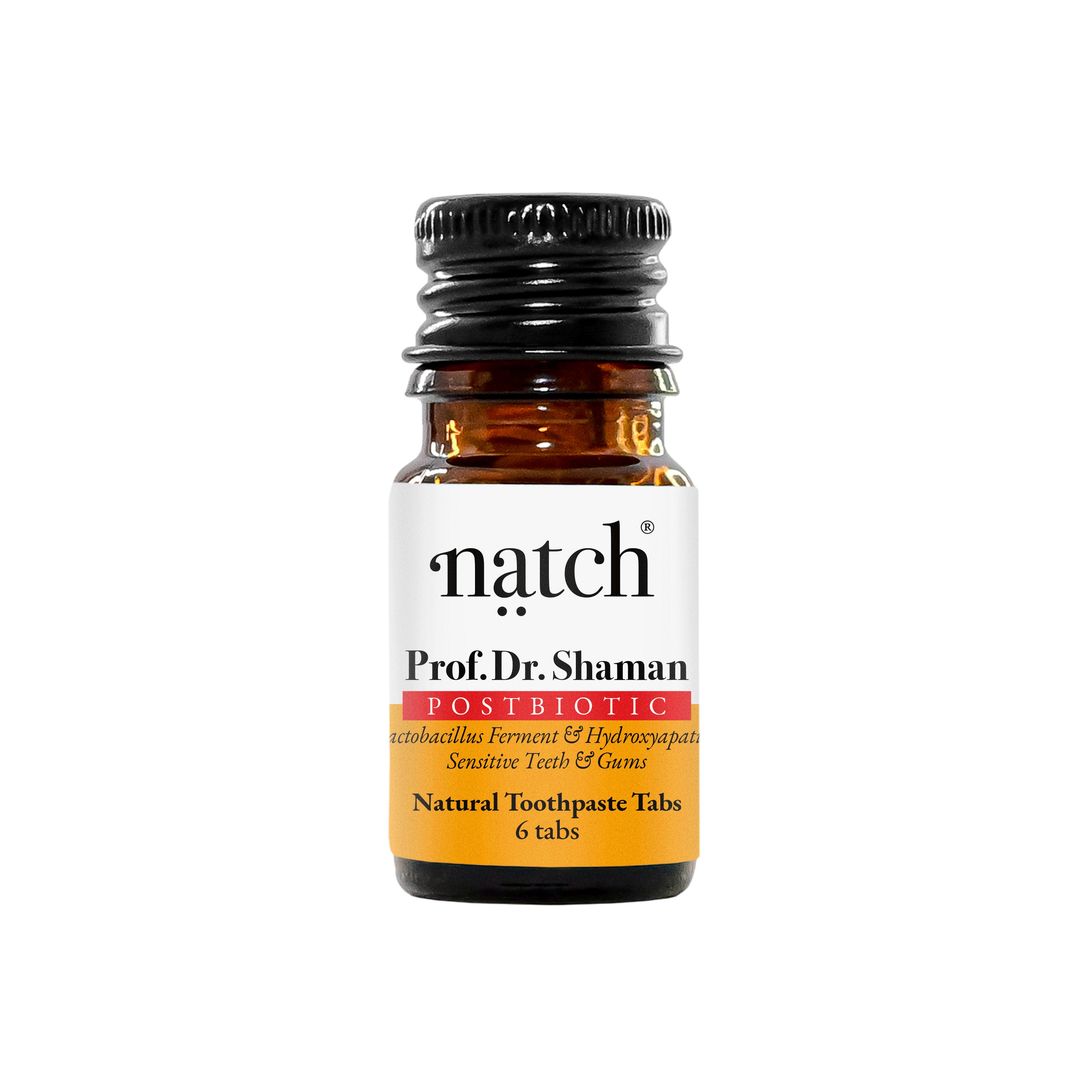 Natch •• Natural Toothpaste Tablets - Prof. Dr. Shaman Mini Bottle ...