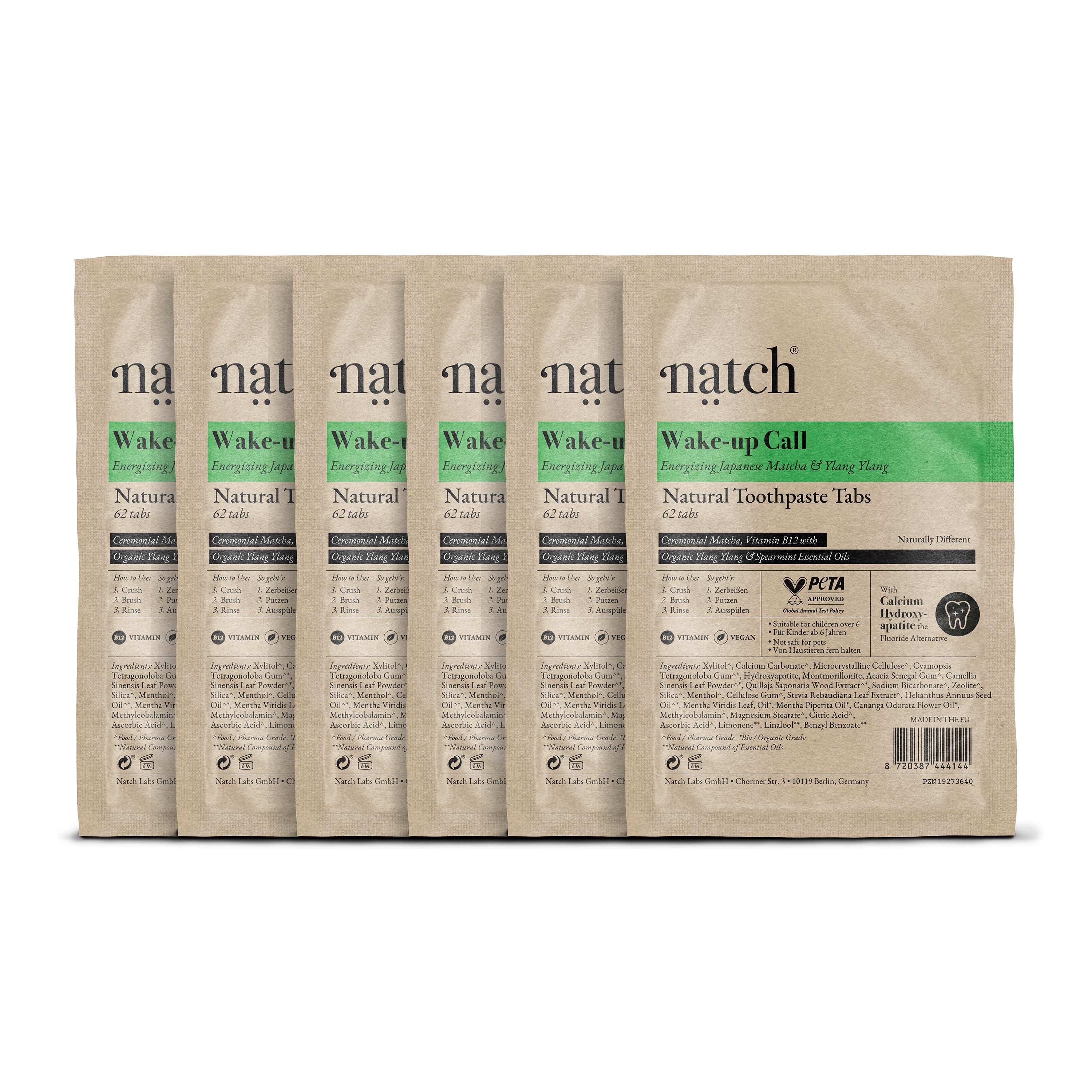 Natch •• Natural Toothpaste Tablets - Wake-up Call 6-Month Refill Bag ...